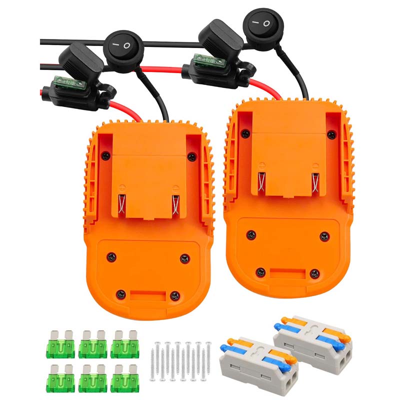 2-Pack Upgraded RIDGID/AEG 18V Battery Power Wheels Adapter | Powuse