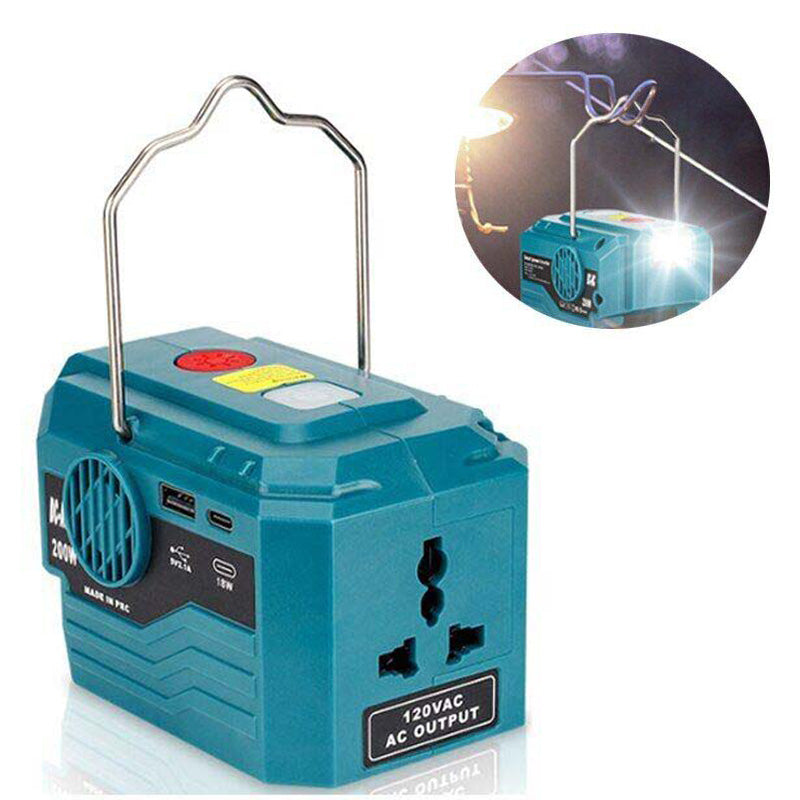 200W AC 120V/230V Bosch BAT 18V Battery Powered Inverter - Powuse