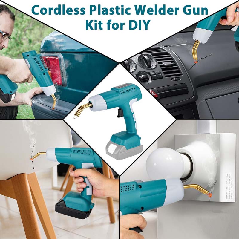 80W Cordless Plastic Welder Gun Powered by Makita LXT 18V Battery - Powuse