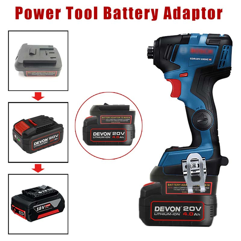 Devon 20V to Bosch 18V BAT Battery Adapter - Powuse