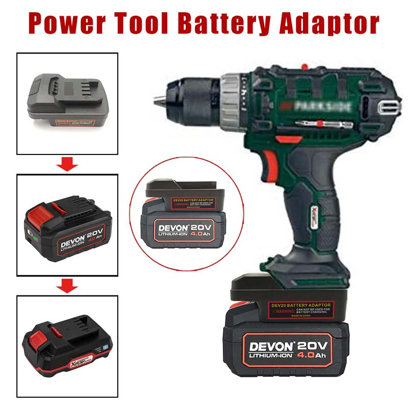 Devon 20V to Parkside 20V Battery Adapter | Powuse