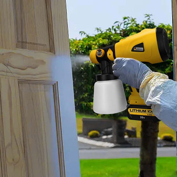 Handheld Cordless HVLP Paint Sprayer Powered by Dewalt Battery - Powuse