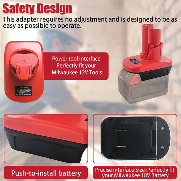 Milwaukee M18 to Milwaukee M12 Battery Adapter | Powuse