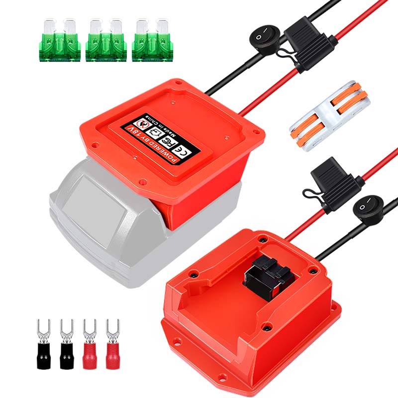 Milwaukee M18 Battery Power Wheels Adapter with Side Fixing Holes | Powuse