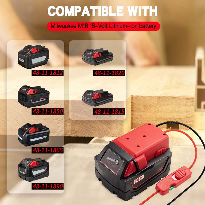 Upgraded Milwaukee M18 Battery Power Wheels Adapter - Powuse