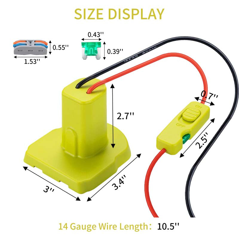 Upgraded Ryobi 18V Battery Power Wheels Adapter | Powuse