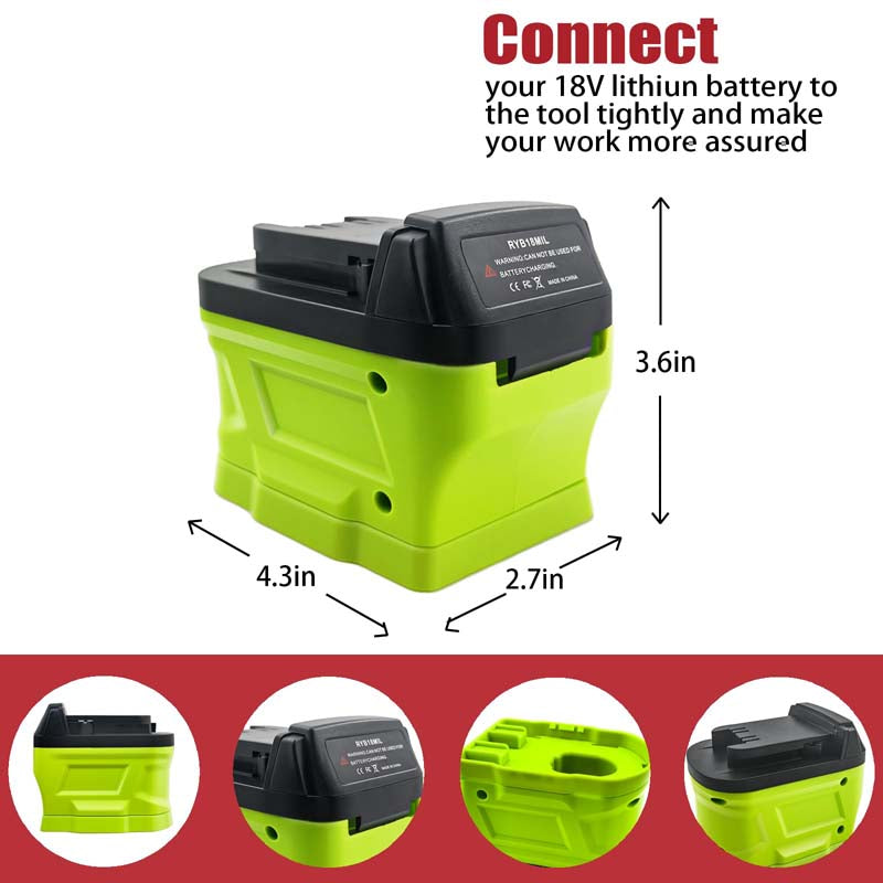 Ryobi 18V to Milwaukee 18V Battery Adapter | Powuse
