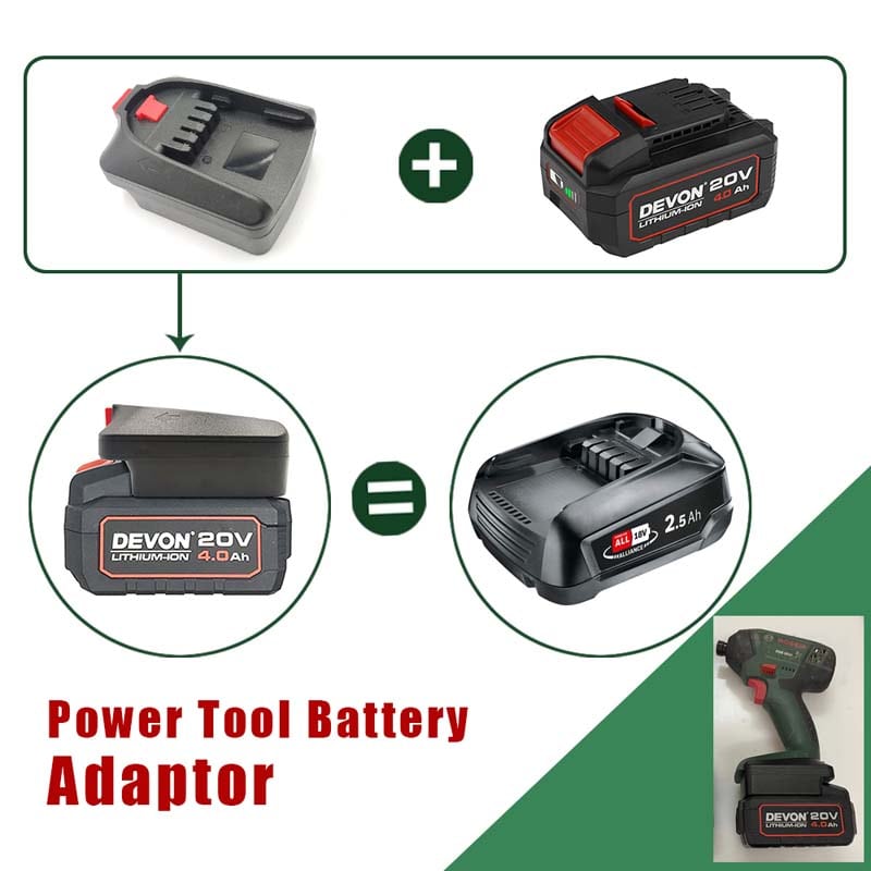 Devon 20V to Bosch PBA 18V Battery Adapter | Powuse