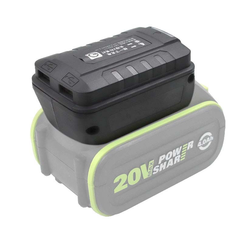 Dual USB Power Source with LED Light for Worx 5-PIN Battery - Powuse