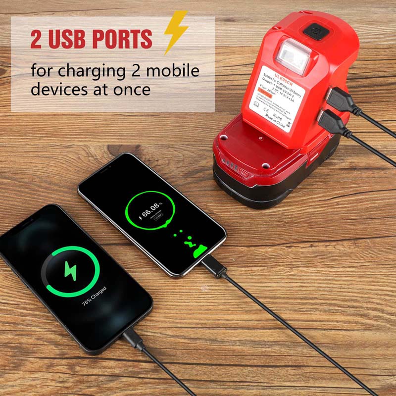 Portable Power Source w/LED Light for Craftsman 19.2V Battery - Powuse